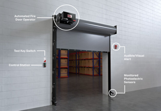 Commercial Fire Rated Garage Door - Roll Up Fire Door